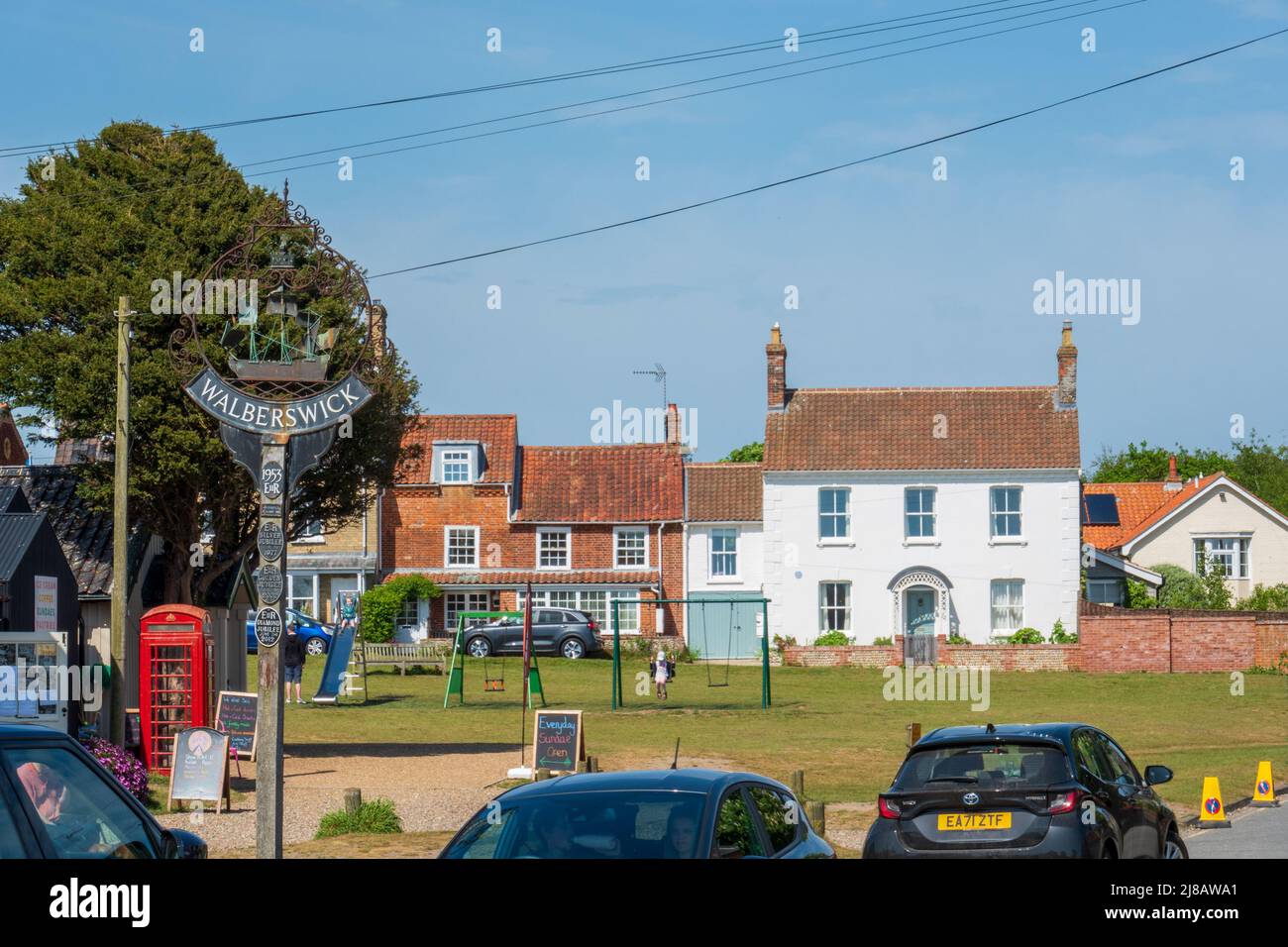 The Green Walberswick Stock Photo - Alamy