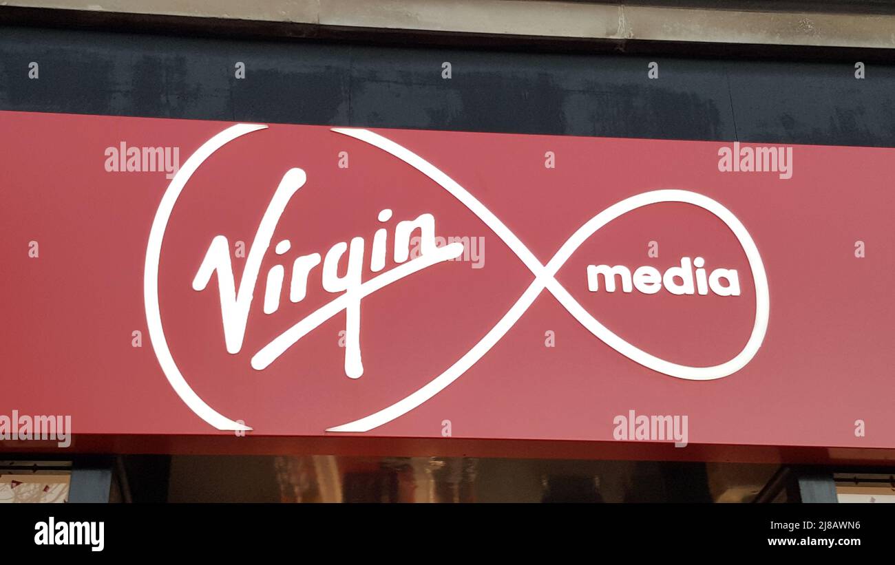 Virgin Media Phone Shop sign Stock Photo - Alamy