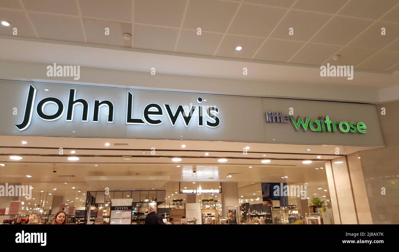 John Lewis And Little Waitrose Shop Sign Stock Photo - Alamy