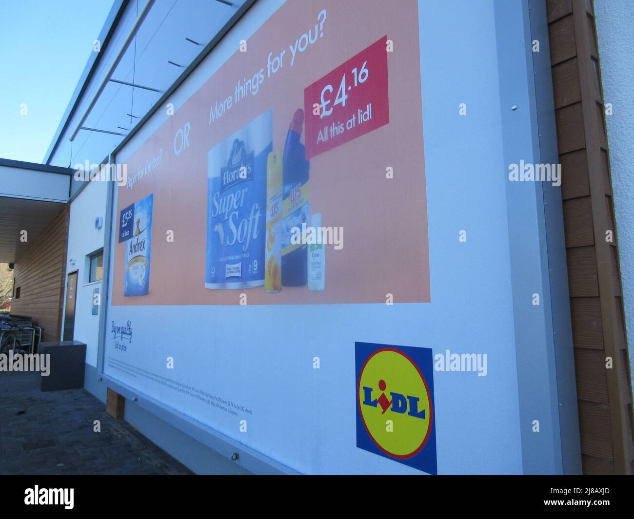 Lidl Supermarket Advertisement Board Stock Photo - Alamy