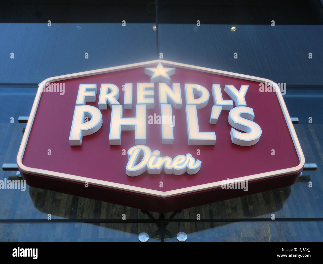 Friendly Phil's Diner Restaurant Sign Stock Photo - Alamy