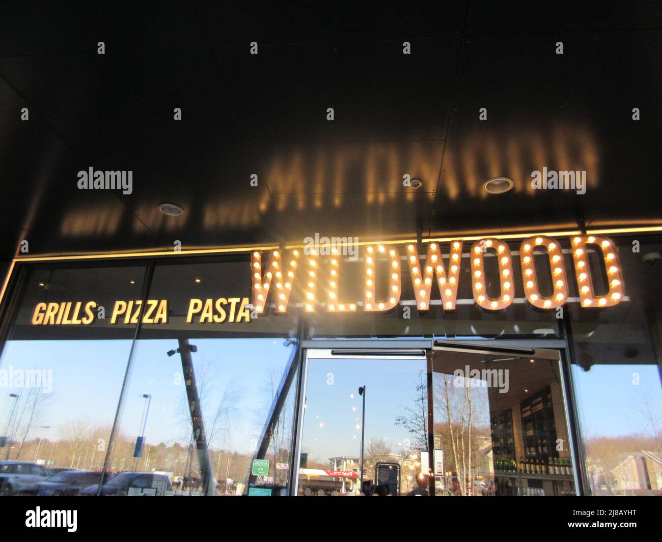 Wildwood Restaurant Sign Stock Photo - Alamy