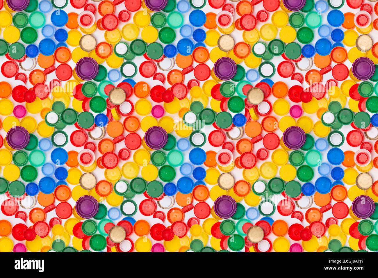 plastic bottle caps seamless background pattern Stock Photo - Alamy