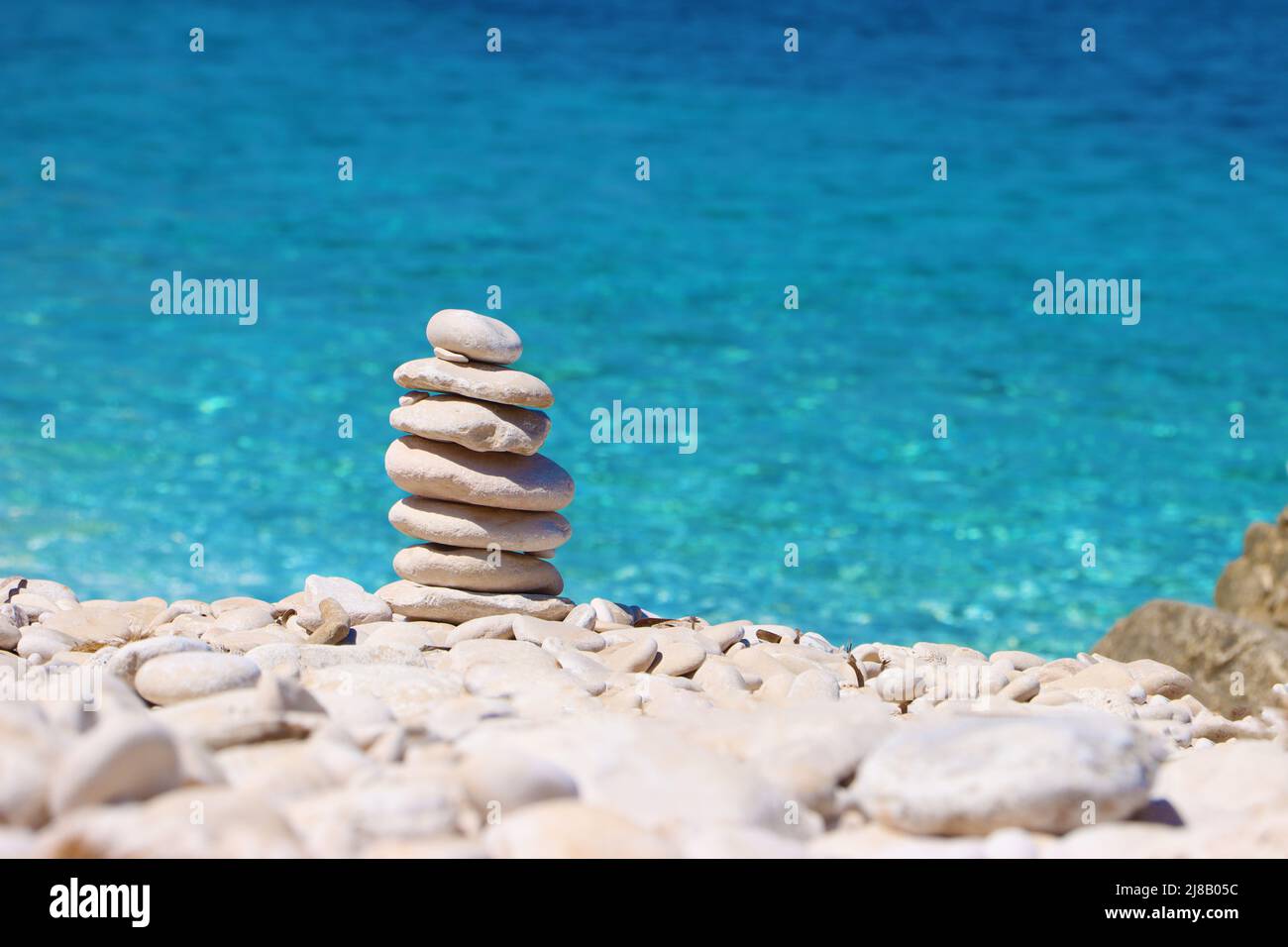 Donji Bili Bok beach on Proizd island, Croatia Stock Photo - Alamy