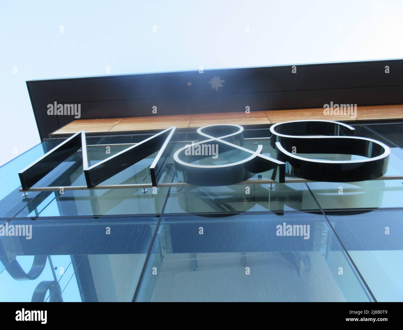 M&S Retail Shop Sign Stock Photo - Alamy