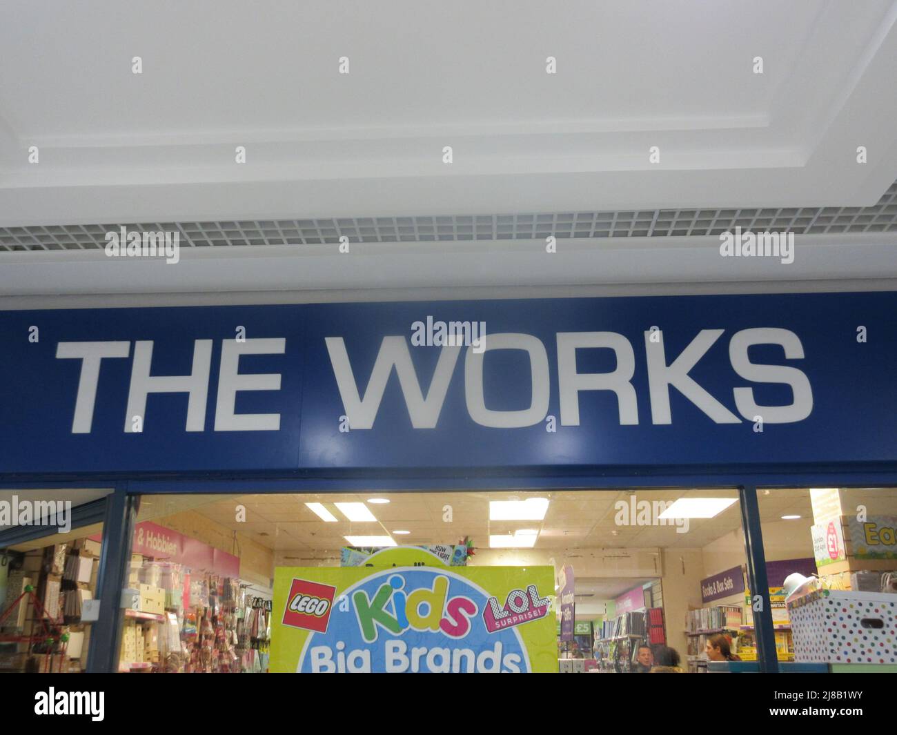The Works Retailer Shop Sign Stock Photo - Alamy