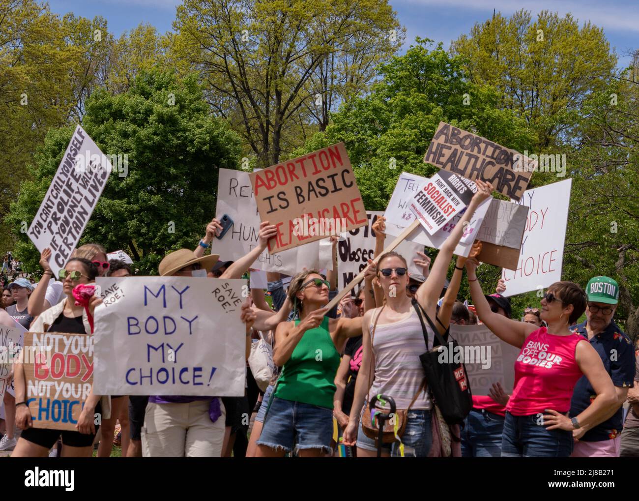 May 14, 2022, Boston Common, Boston, Massachusetts USA: Pro choice ...