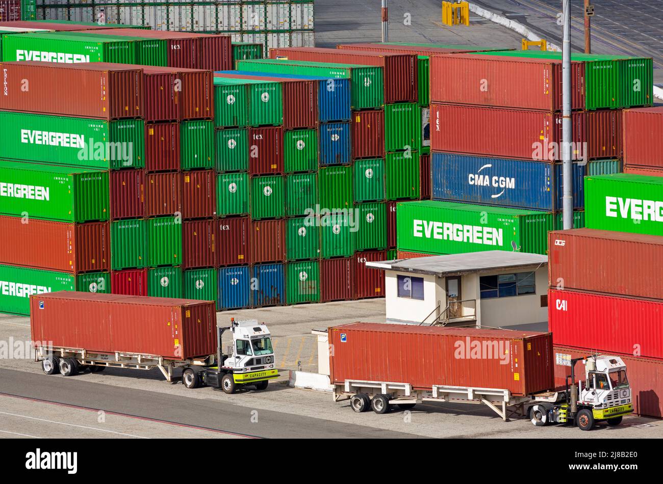 Evergreen Container Terminal, Port of Los Angeles, San Pedro ...