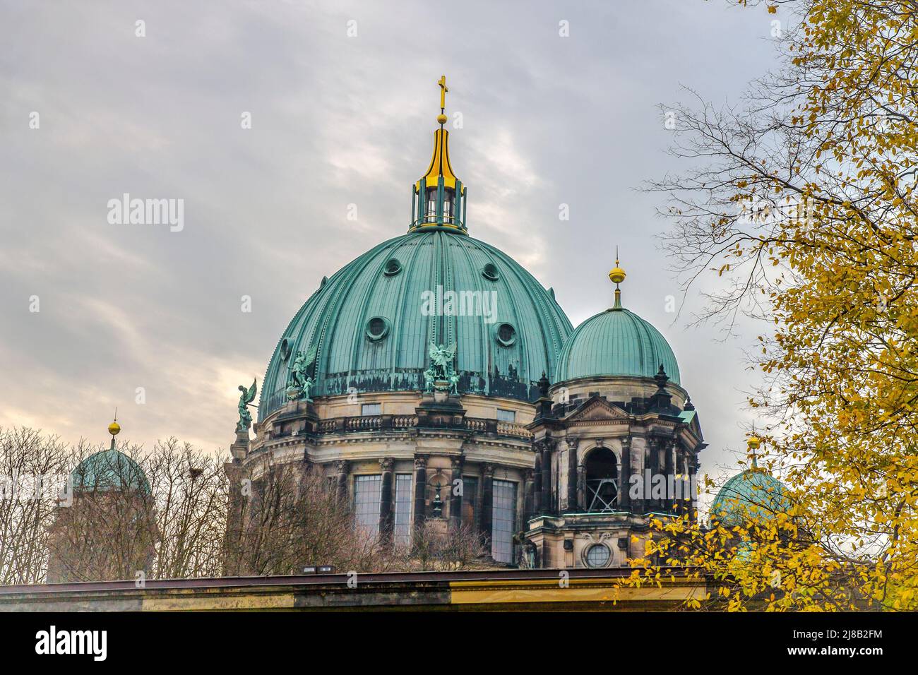 The majestic Berlin Cathedral, the building and the dome of the ...
