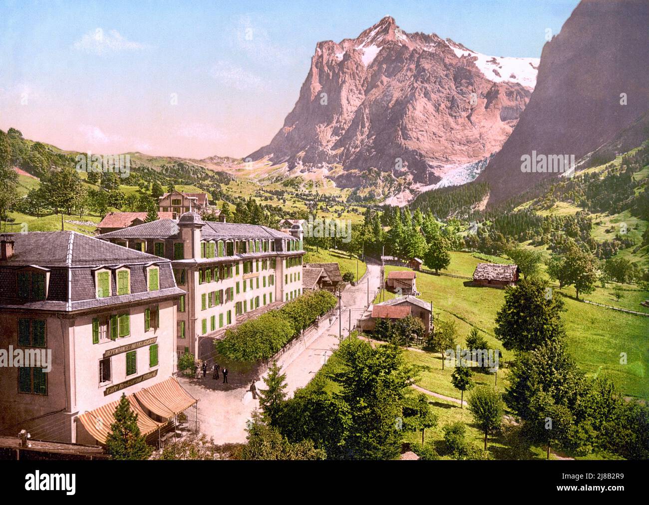 Hotel Eiger and Wetterhorn, Grindelwald, Bernese Alps, Bern ...