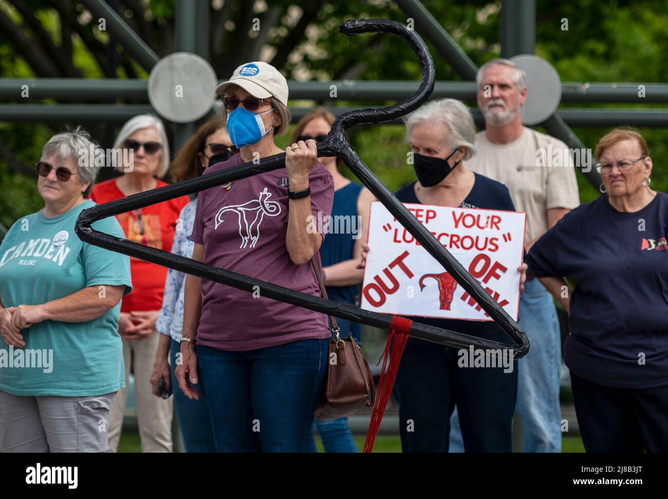 Abortion coat hanger protest hi-res stock photography and images - Alamy