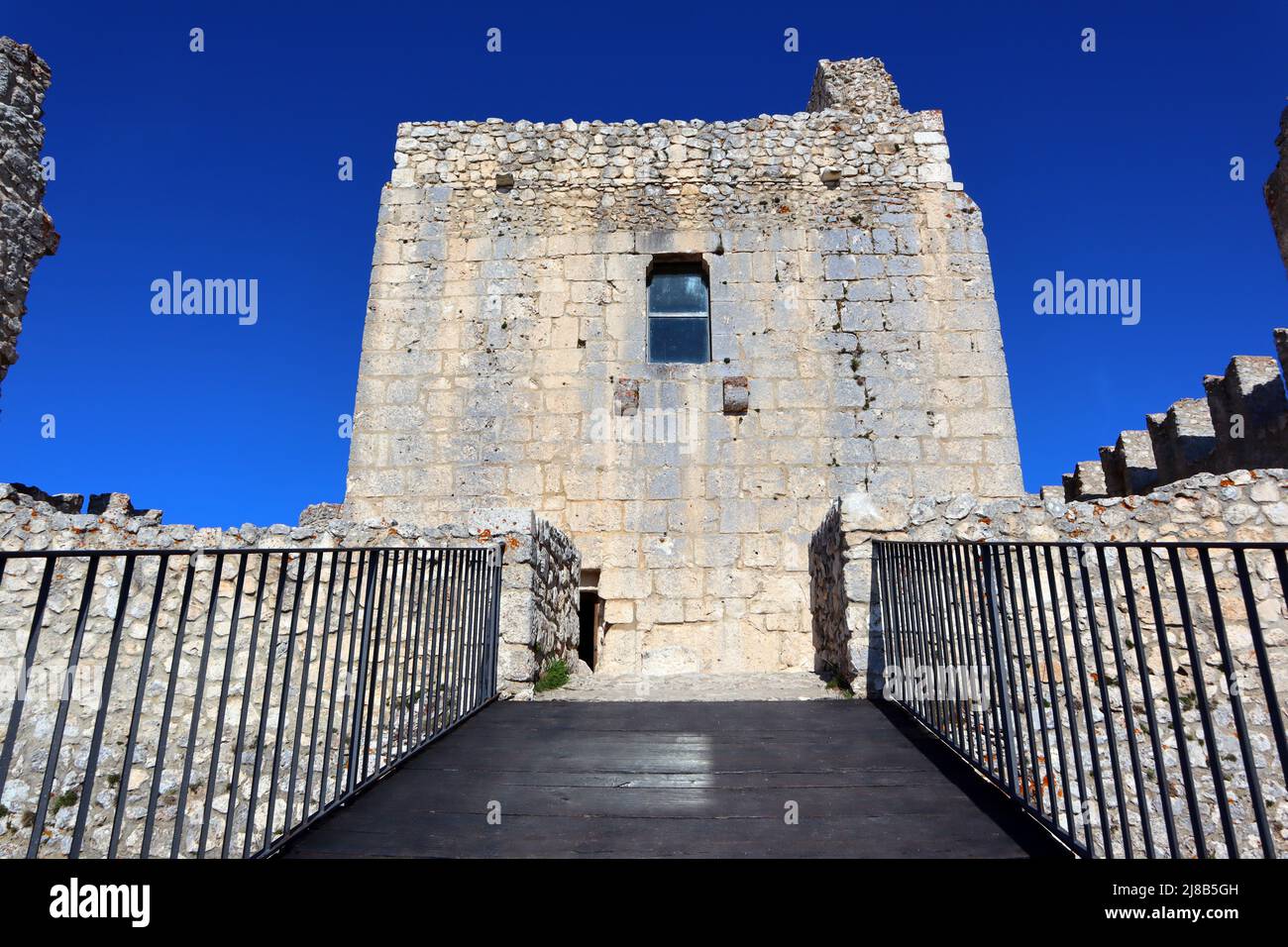 Rocca Calascio, mountaintop medieval fortress. The Castle of Rocca ...