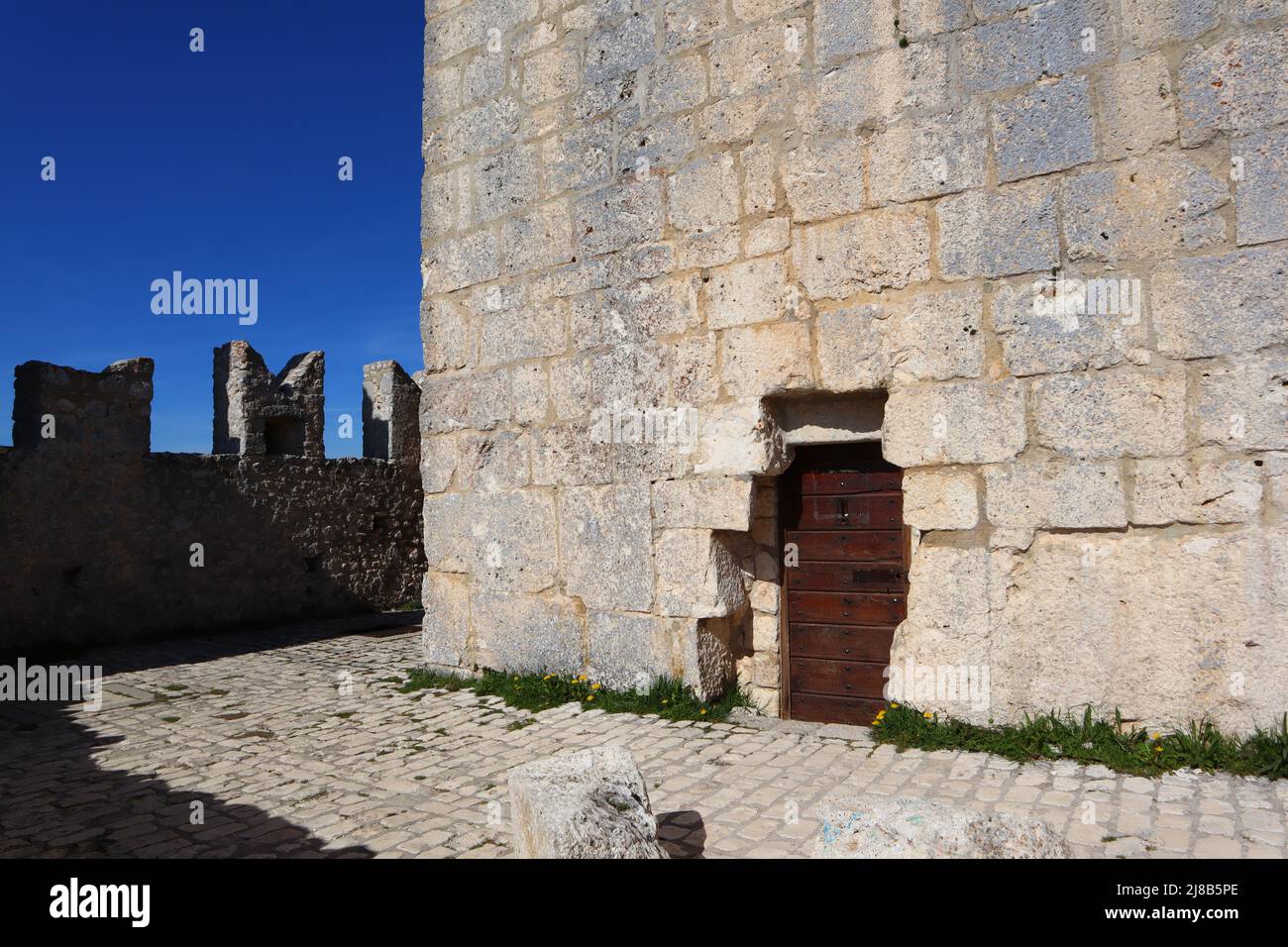 Rocca Calascio, mountaintop medieval fortress. The Castle of Rocca ...