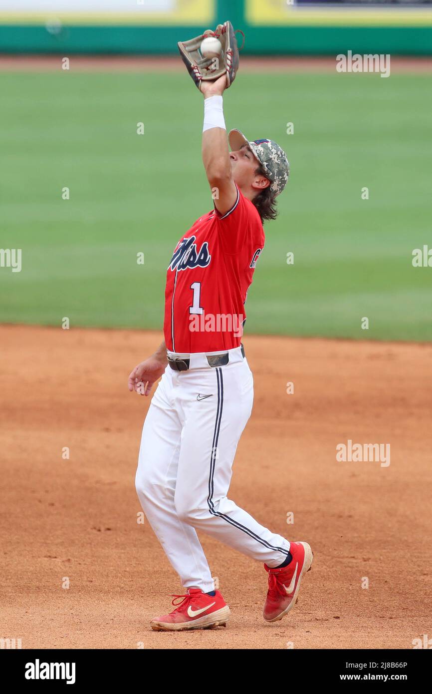 Baton Rouge, LA, USA. 14th May, 2022. Ole Miss second baseman Peyton ...