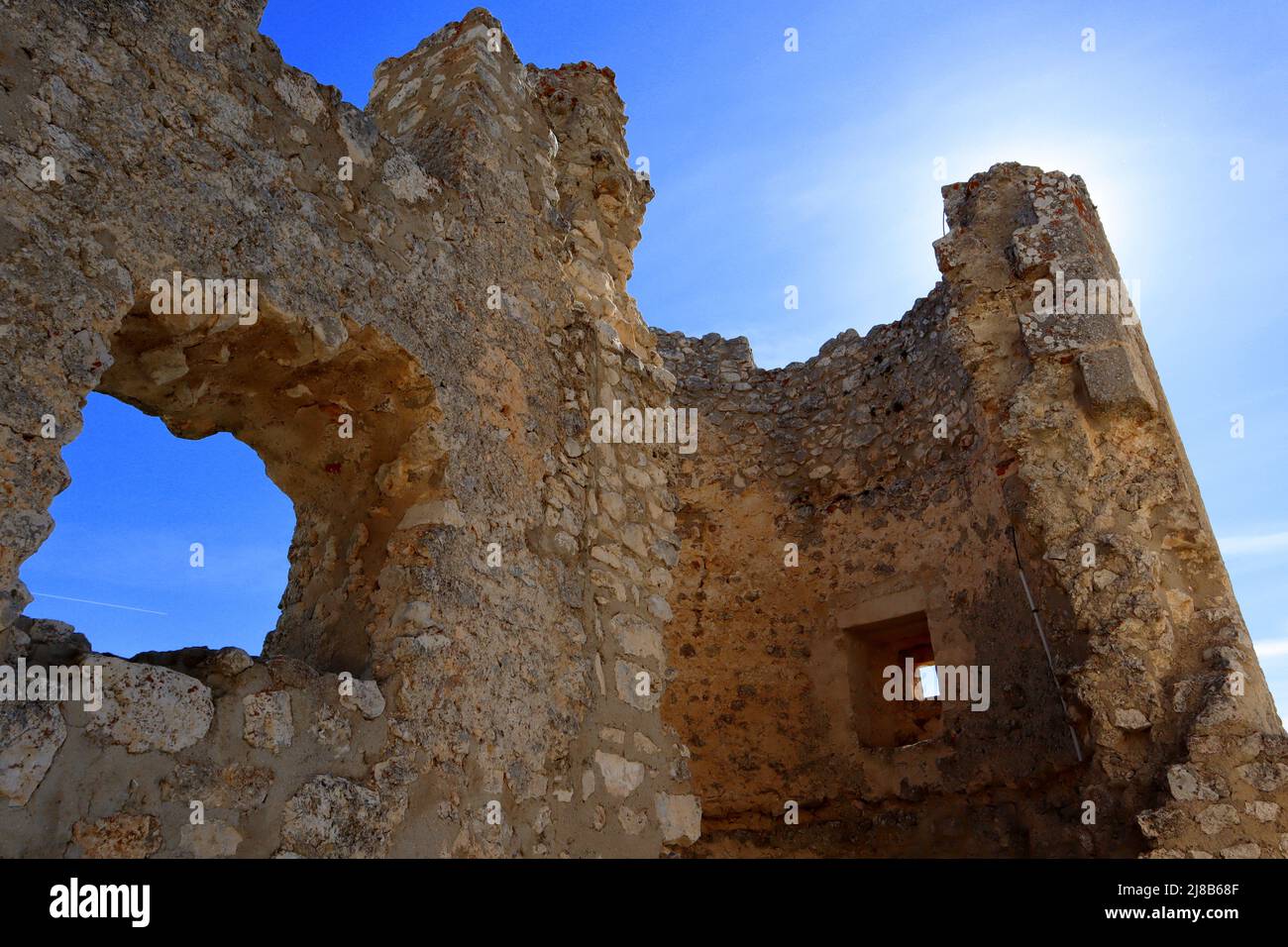 Rocca Calascio, mountaintop medieval fortress. The Castle of Rocca ...