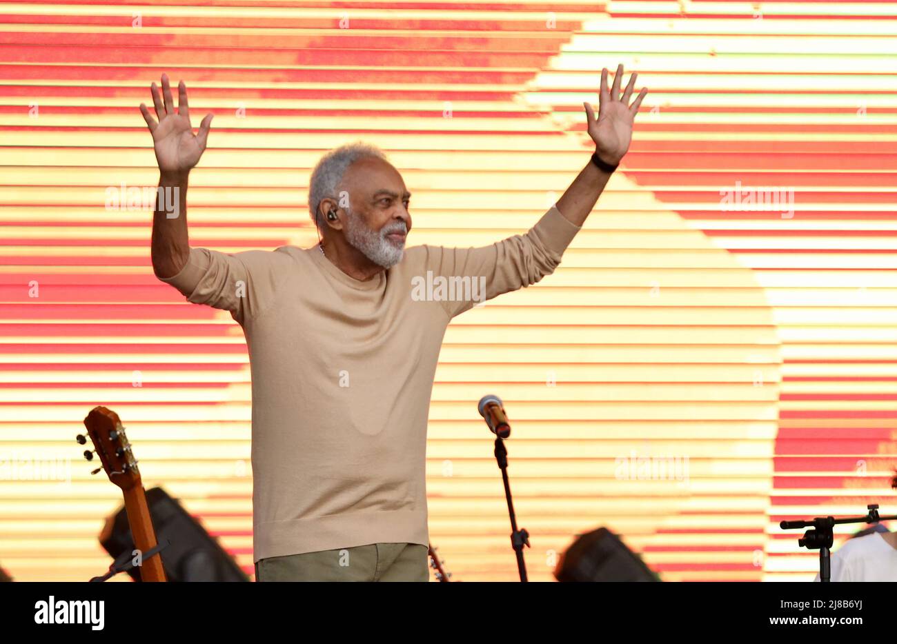 The singer Gilberto Gil during the Mita Festival at the Spark Arena in ...