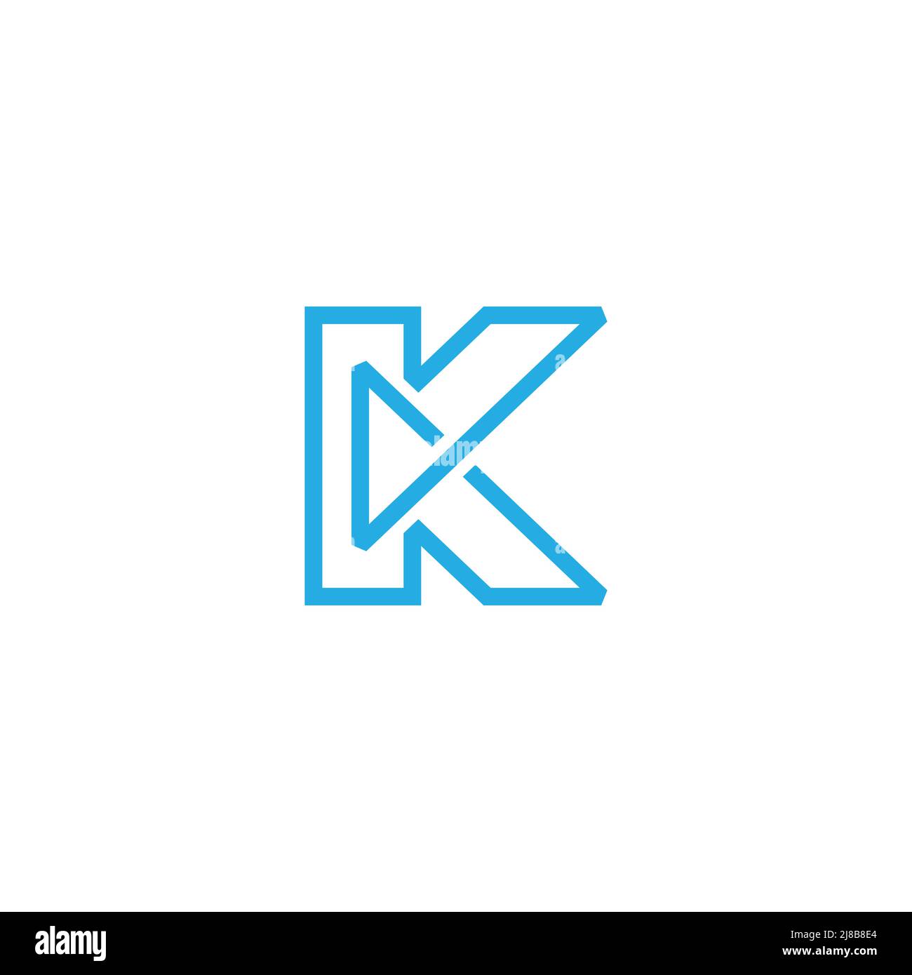 letter kc simple triangle geometric logo vector Stock Vector Image ...