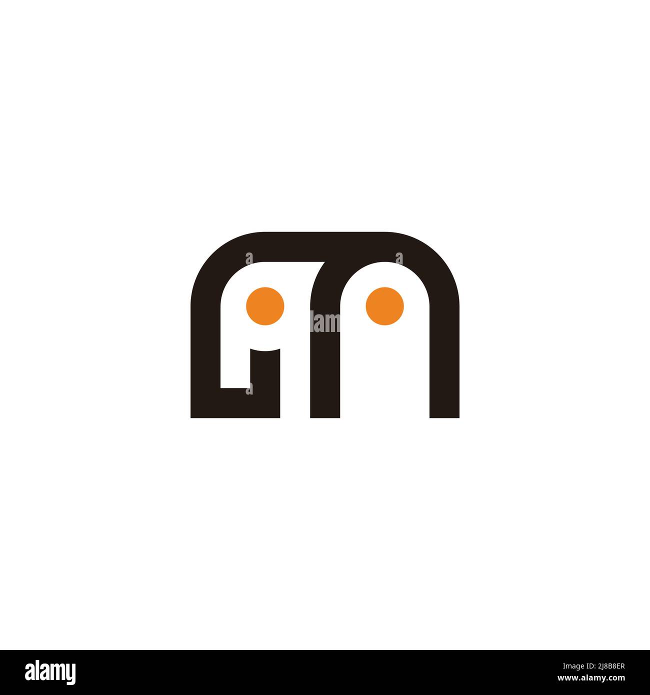 letters in simple geometric negative space logo vector Stock Vector Image & Art - Alamy