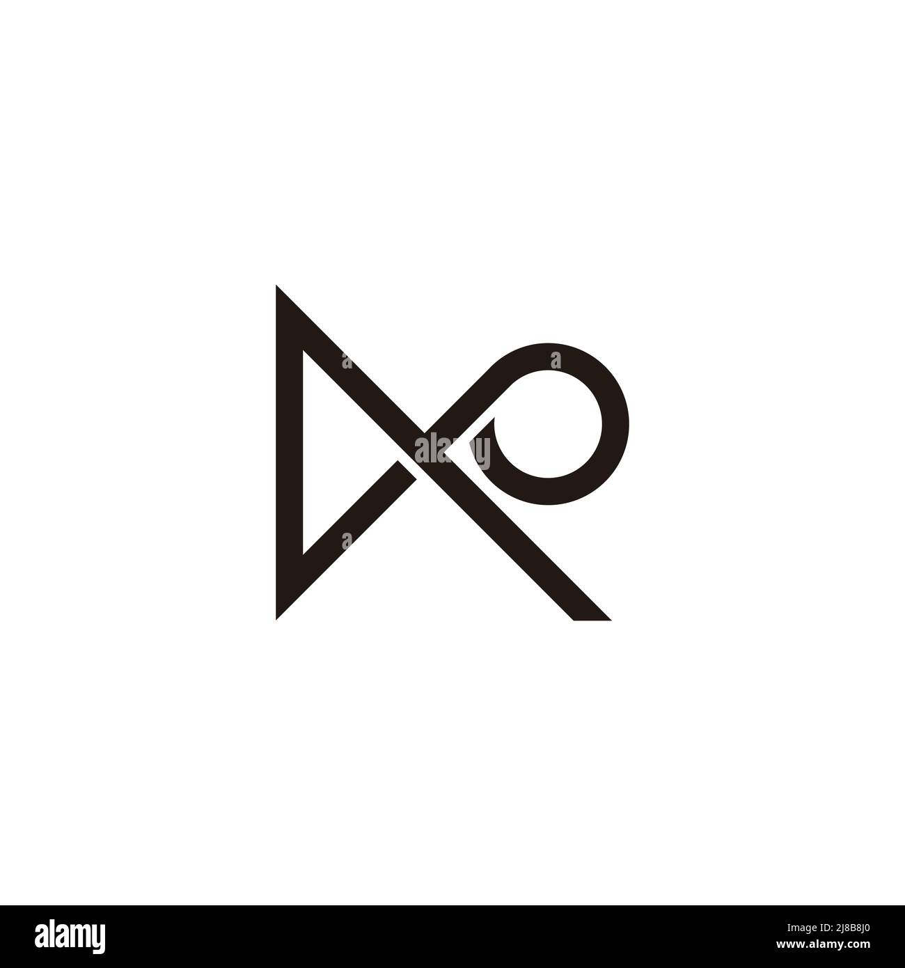 abstract letter mp linear geometric logo vector Stock Vector Image ...