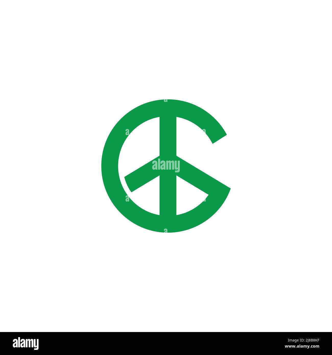 letter g green peace symbol simple geometric logo vector Stock Vector ...