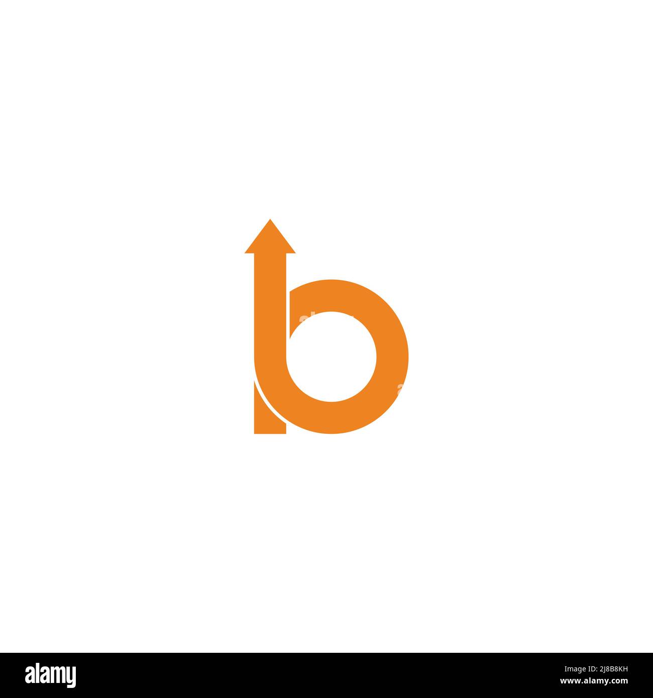 letter b overlapping loop arrow up logo vector Stock Vector Image & Art ...