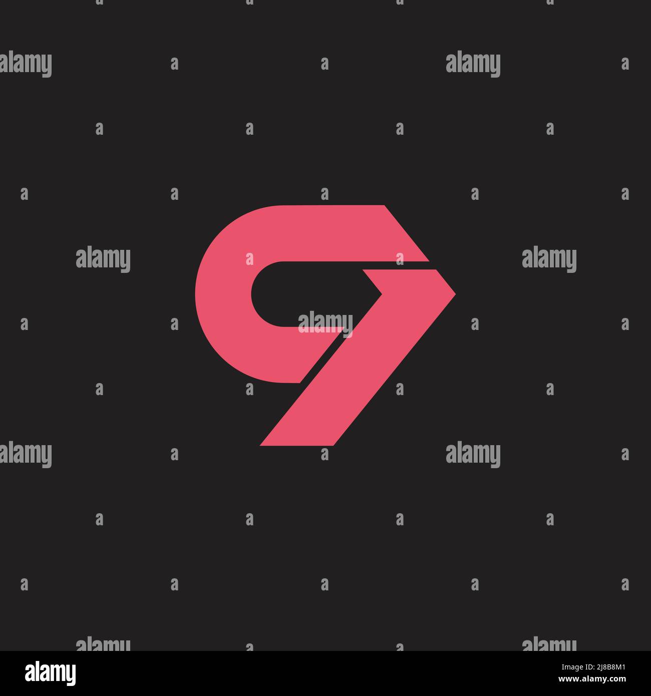 letter c q simple geometric arrow logo vector Stock Vector Image & Art ...