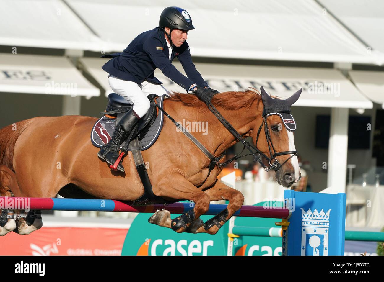 Madrid, Spain. 14th May, 2022. Hans-Dieter Dreher competes during the ...
