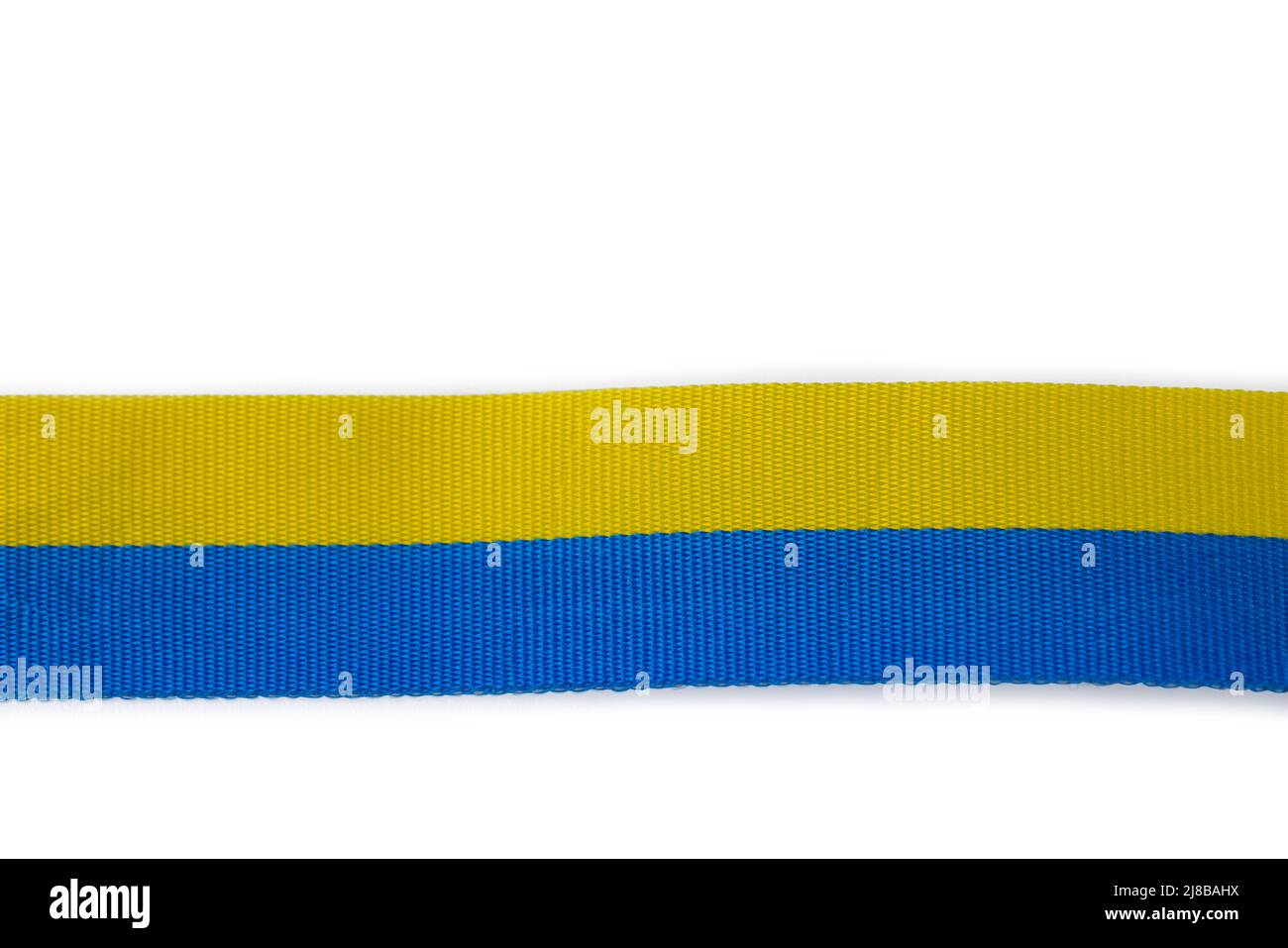 Close up view of Sweden flag symbols, ribbons isolated on white ...