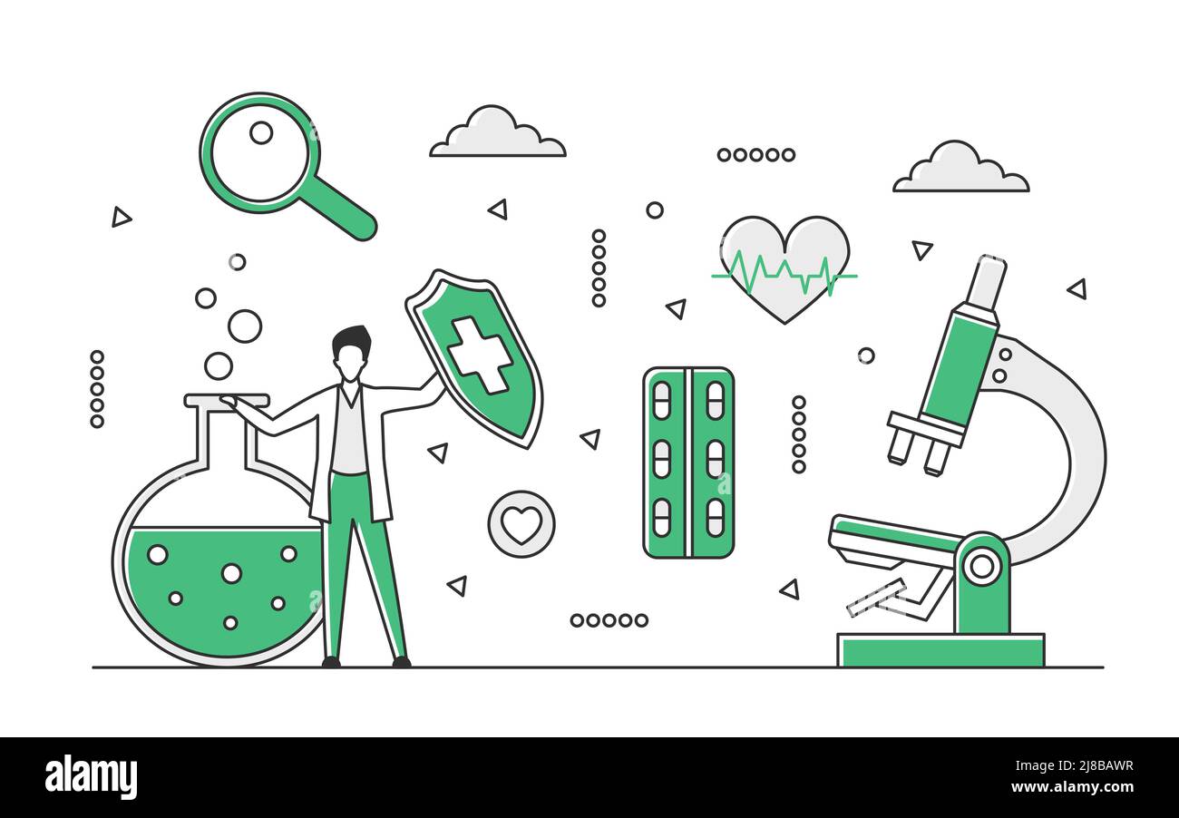 Innovation and development new medical drugs. Last generation illness ...