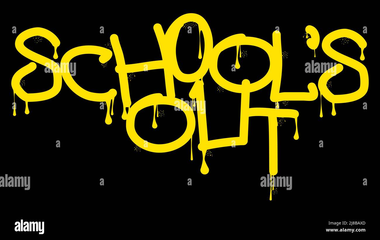 School's out painting Stock Vector Images - Alamy