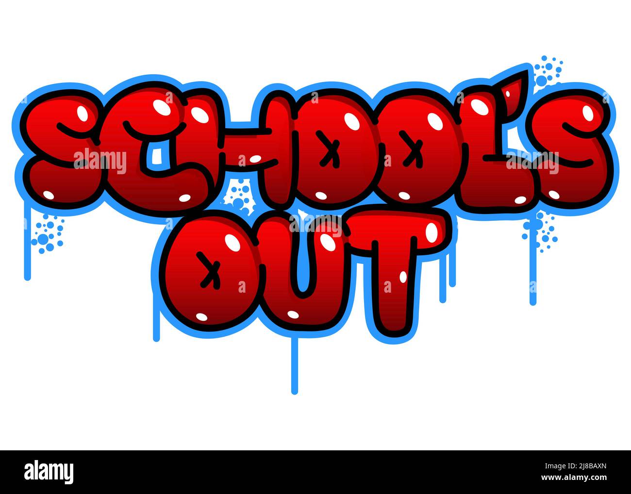 School's Out. Graffiti tag. Abstract modern street art decoration ...