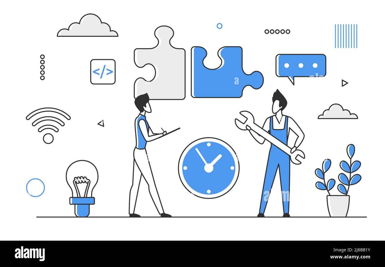 Technical online customer supporting team. Client helpful assistance in ...