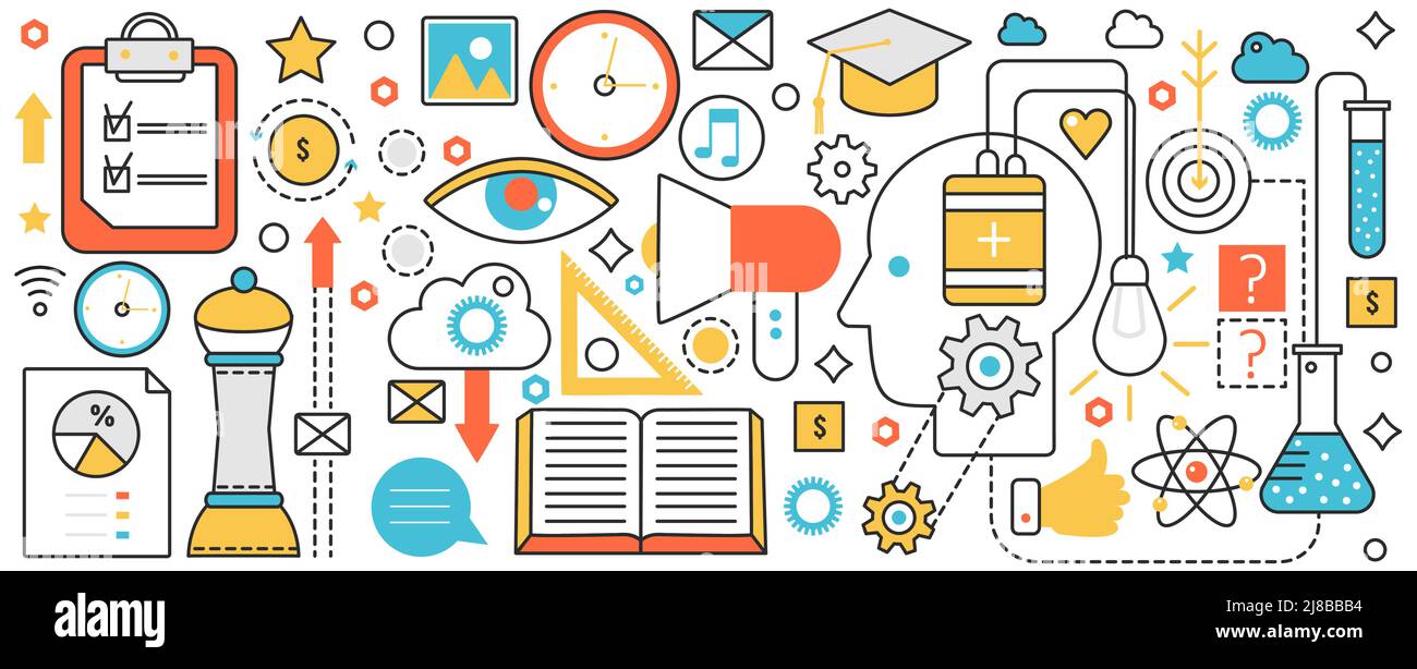 Abstract science innovation and education technology. Creative modern ...