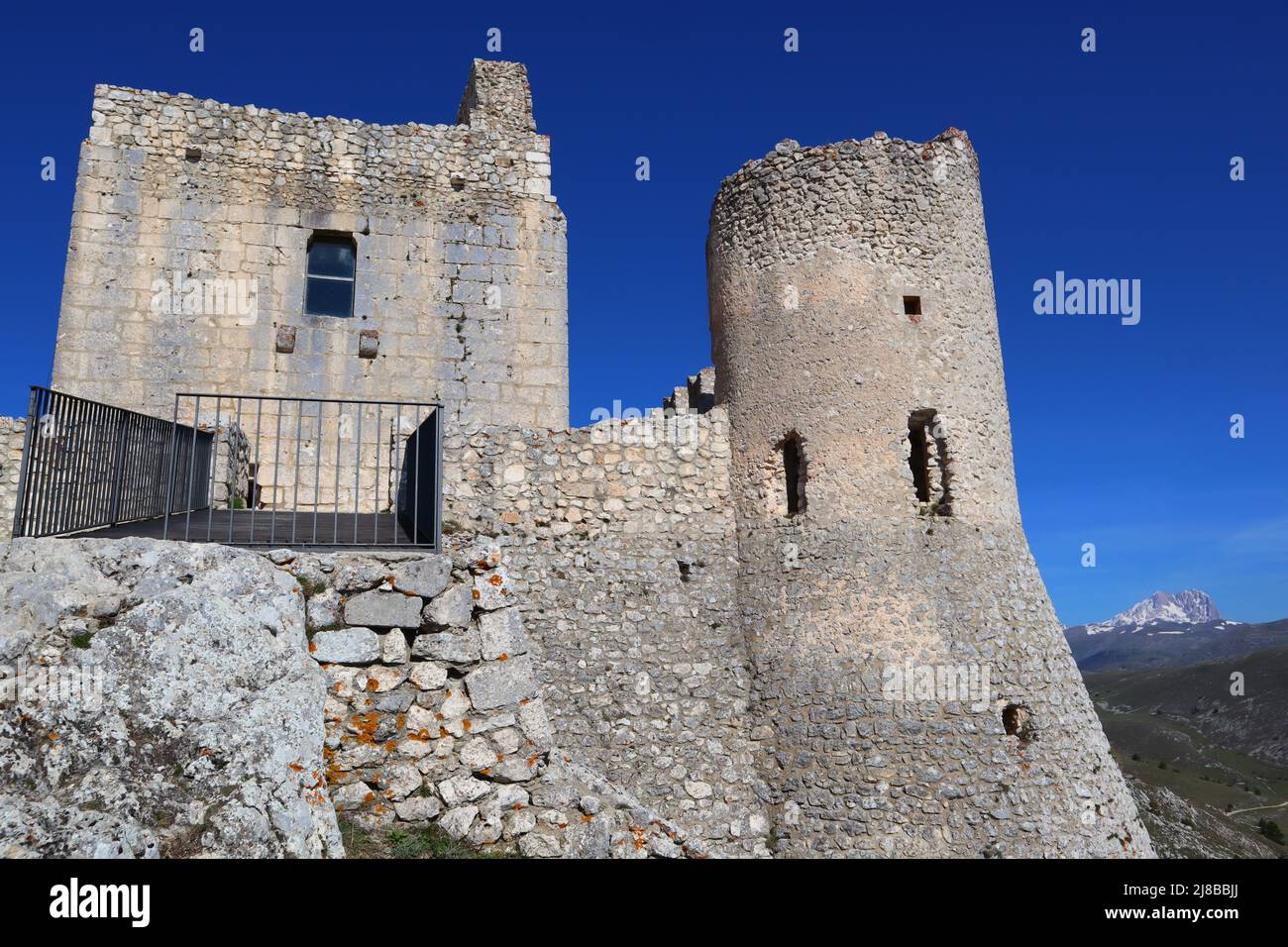 Rocca Calascio, mountaintop medieval fortress. The Castle of Rocca ...