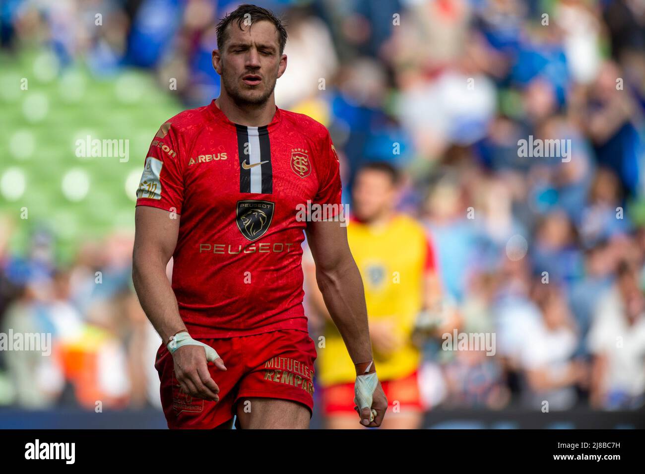 Rynhardt Elstadt of Toulouse dejected after the Heineken Champions Cup ...