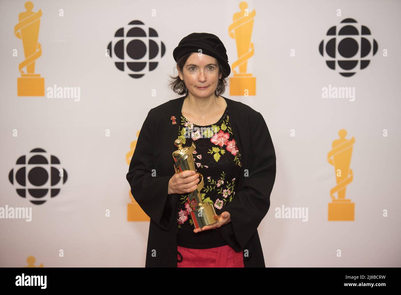 Maria Dunn poses for a photograph at the media wall after her album ...