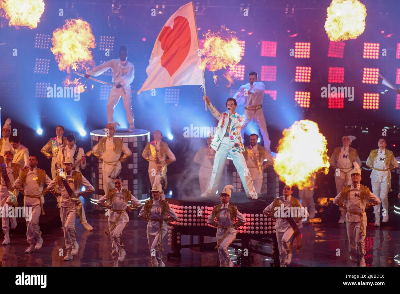 Mika performing during the Eurovision Song Contest Grand Final on 14 ...