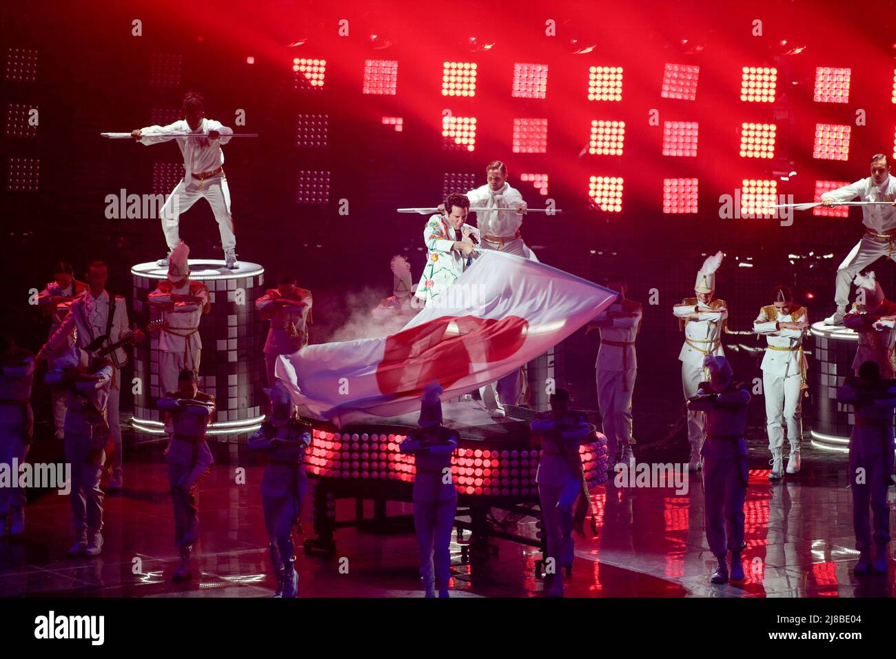 Mika performing during the Eurovision Song Contest Grand Final on 14 ...