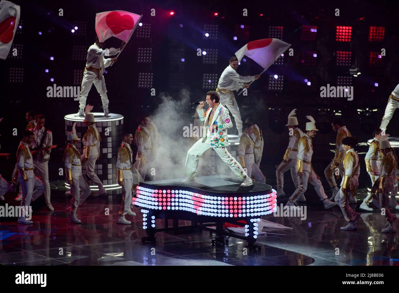 Mika performing during the Eurovision Song Contest Grand Final on 14 ...
