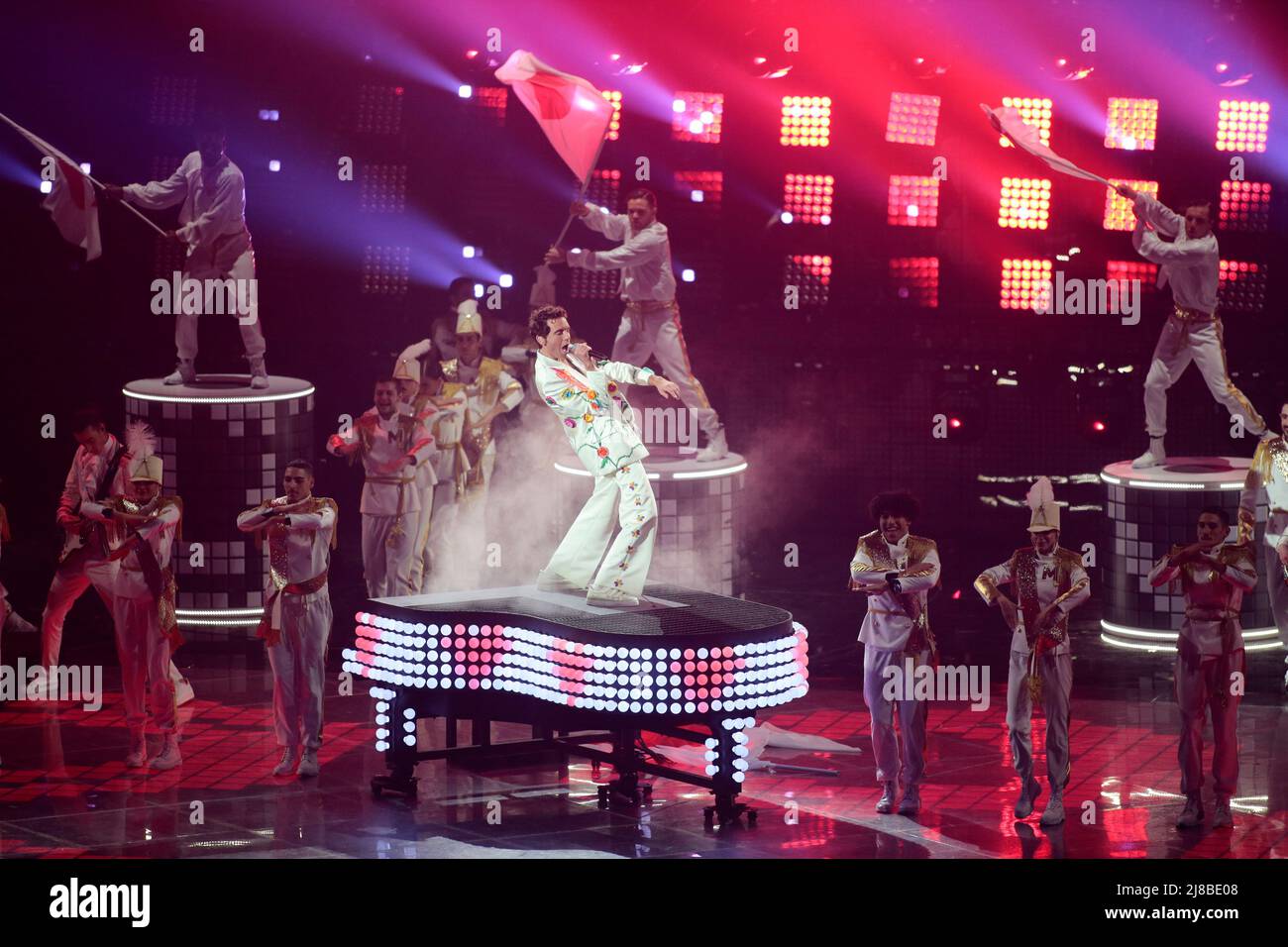Mika performing during the Eurovision Song Contest Grand Final on 14 ...