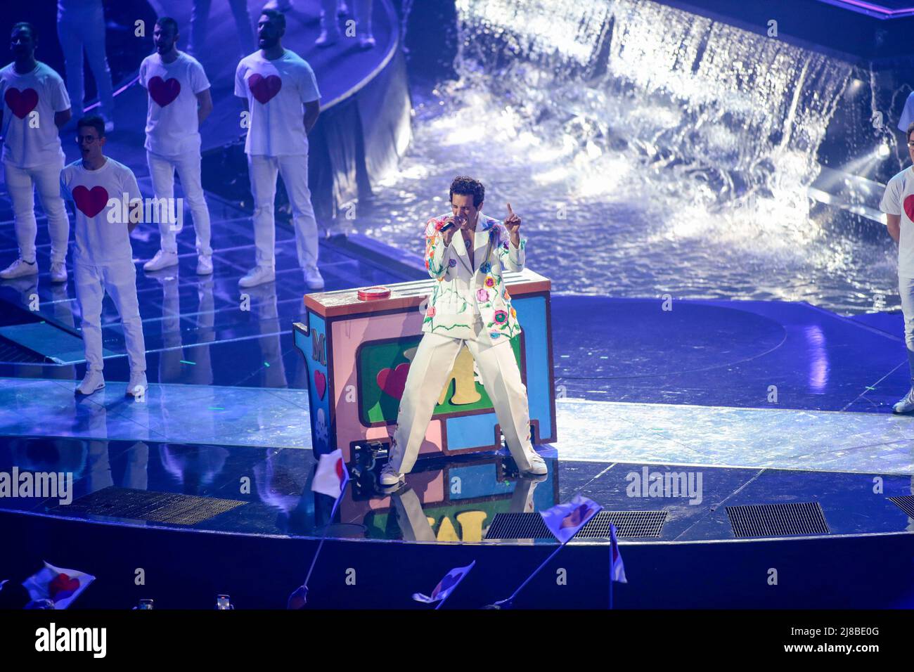 Mika performing during the Eurovision Song Contest Grand Final on 14 ...