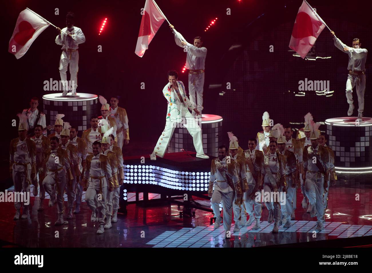 Mika performing during the Eurovision Song Contest Grand Final on 14 ...