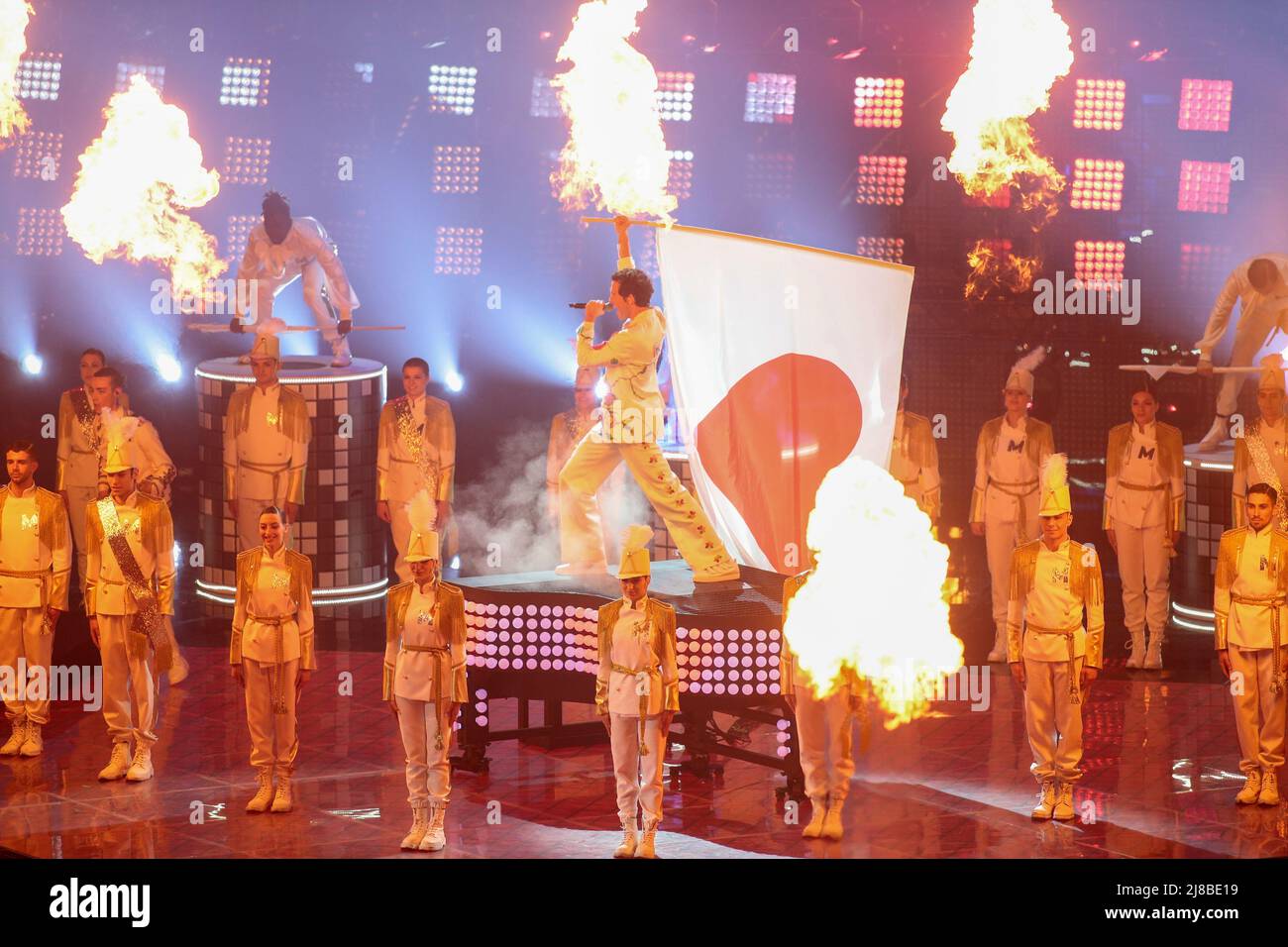 Mika performing during the Eurovision Song Contest Grand Final on 14 ...