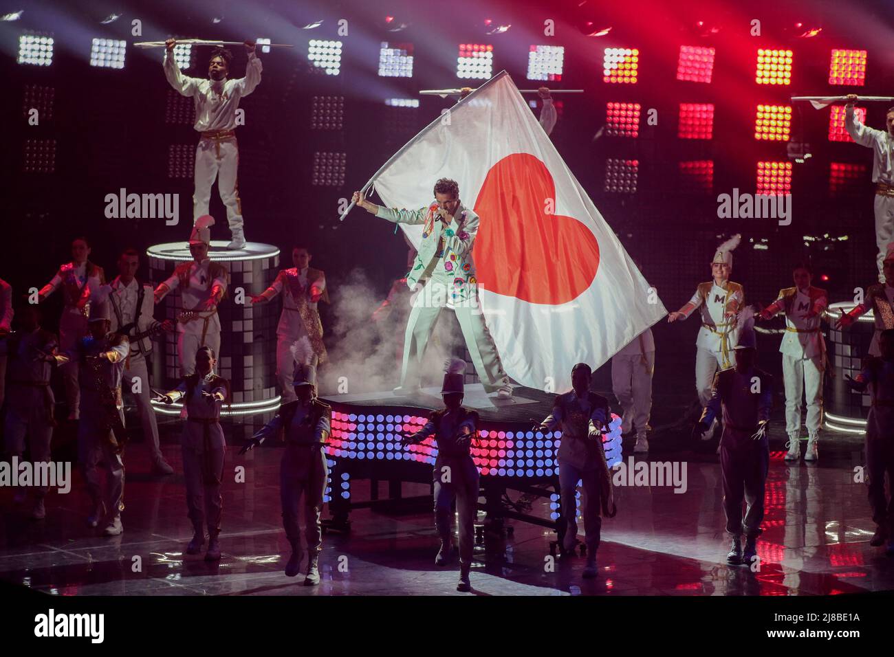 Mika performing during the Eurovision Song Contest Grand Final on 14 ...