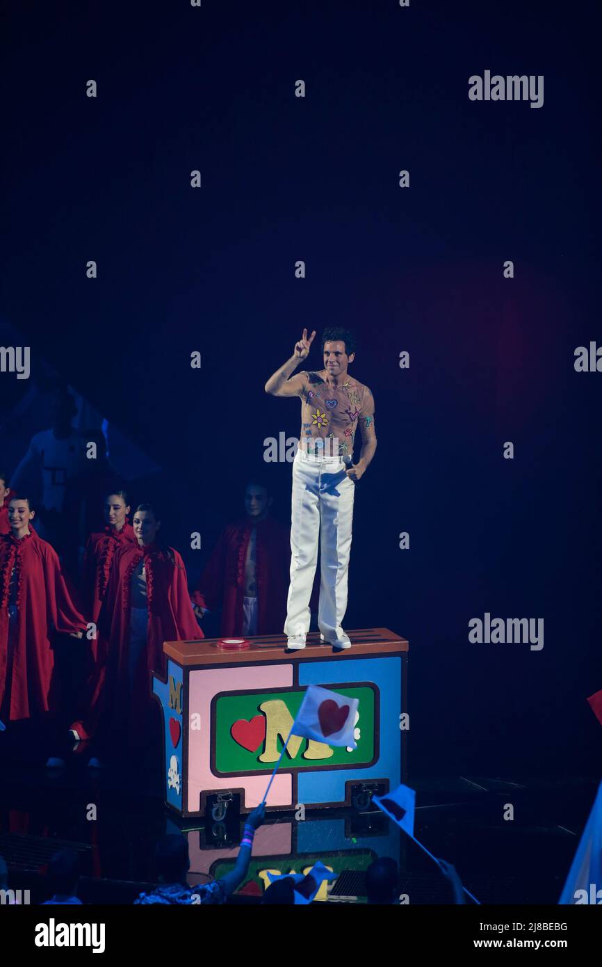 Mika performing during the Eurovision Song Contest Grand Final on 14 ...