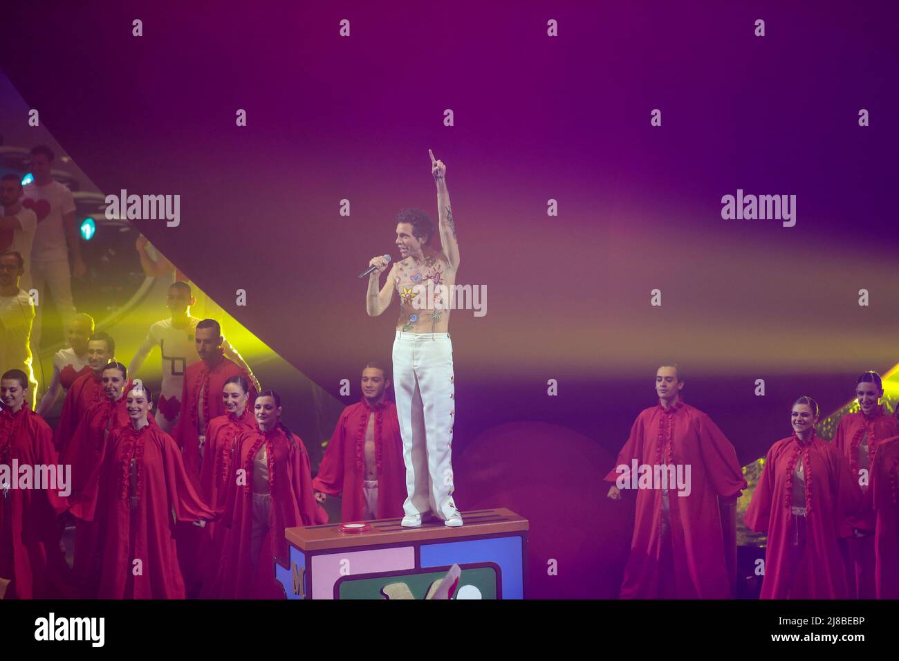 Mika performing during the Eurovision Song Contest Grand Final on 14 ...