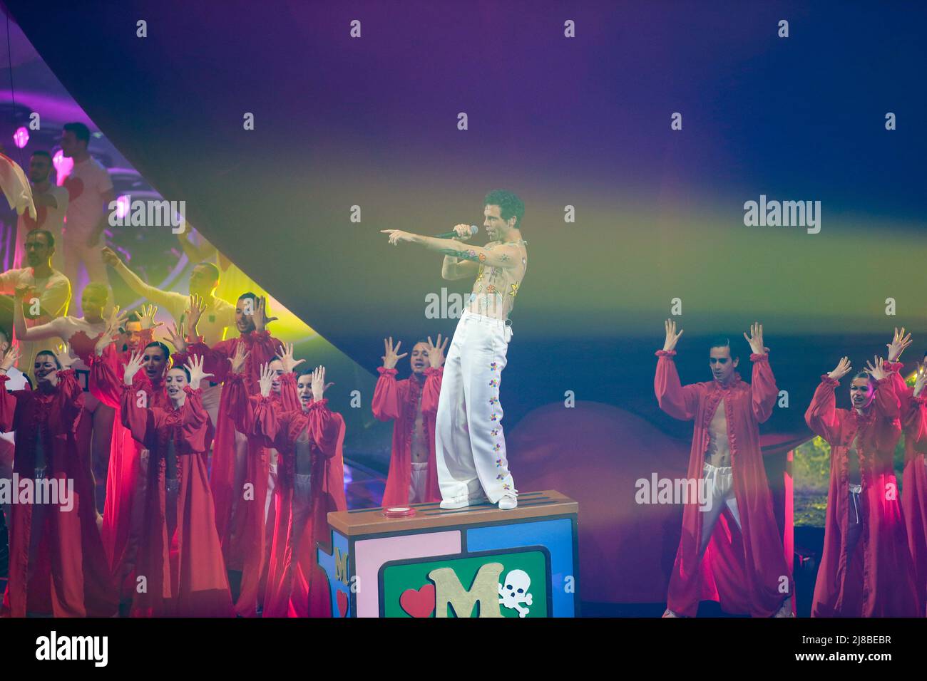 Mika performing during the Eurovision Song Contest Grand Final on 14 ...