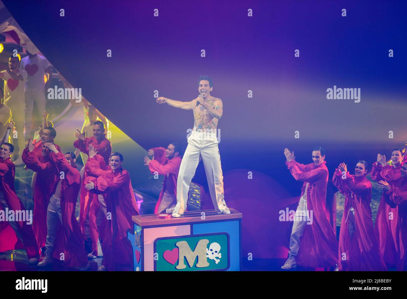 Mika performing during the Eurovision Song Contest Grand Final on 14 ...