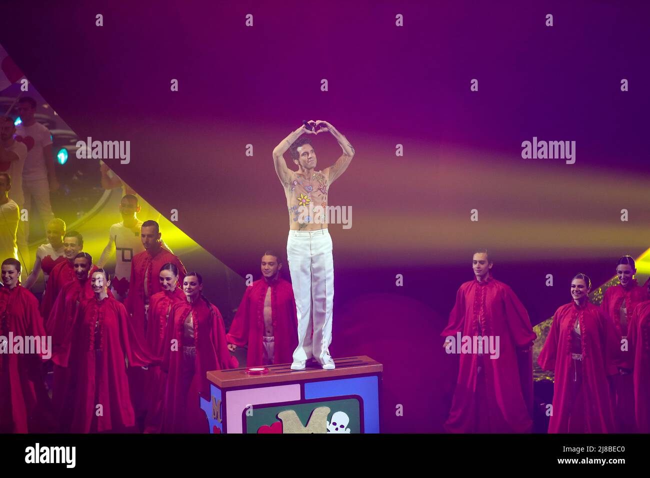 Mika performing during the Eurovision Song Contest Grand Final on 14 ...