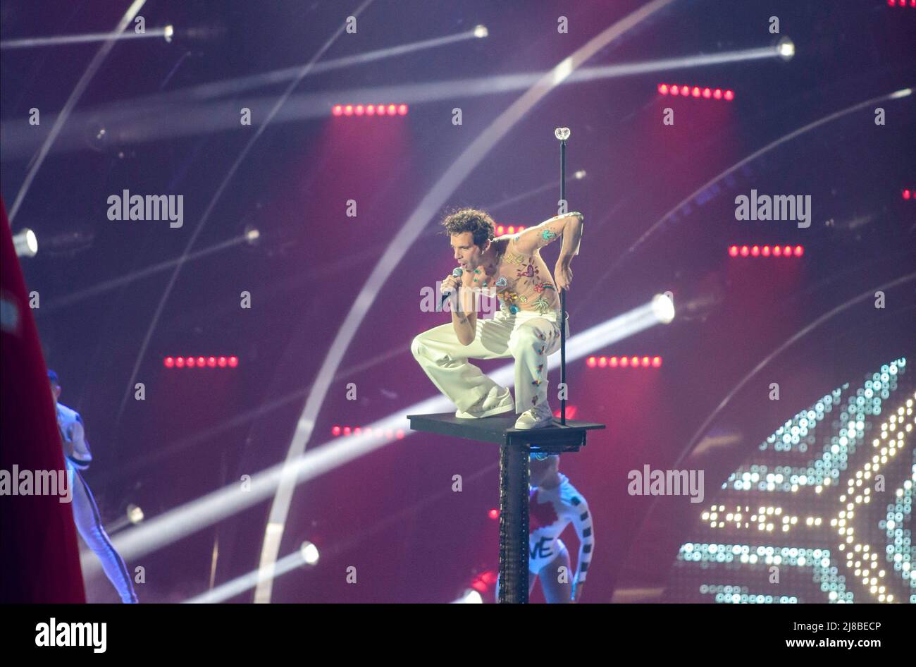 Mika performing during the Eurovision Song Contest Grand Final on 14 ...